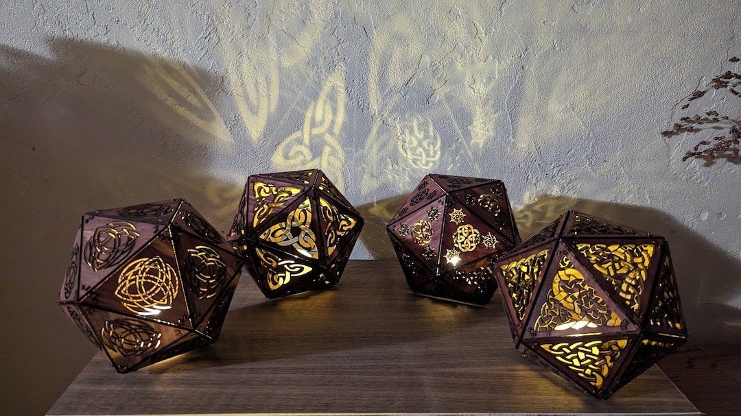 Celtic Knot Shadow Lamps 4 Unique Styles Available, Geometric Lights ...