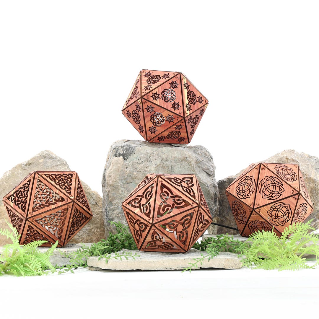 Celtic Knot Shadow Lamp: Eastern Red Cedar LED Accent Light, 4 Designs ...