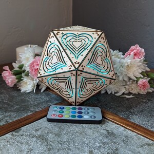 Adorable Heart LED Shadow Lamp, Girls Nightlight, Cordless Nightstand ...