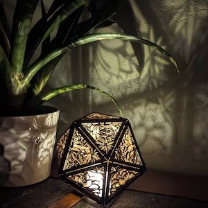 Lotus Blossom Shadow Lamp, Geometric Floral Light, Zen Home Decor ...