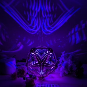 Adorable Heart LED Shadow Lamp, Girls Nightlight, Cordless Nightstand ...