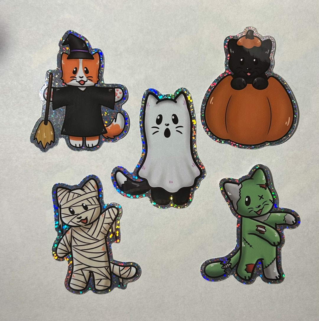 Halloween Cat Stickers ! - Etsy