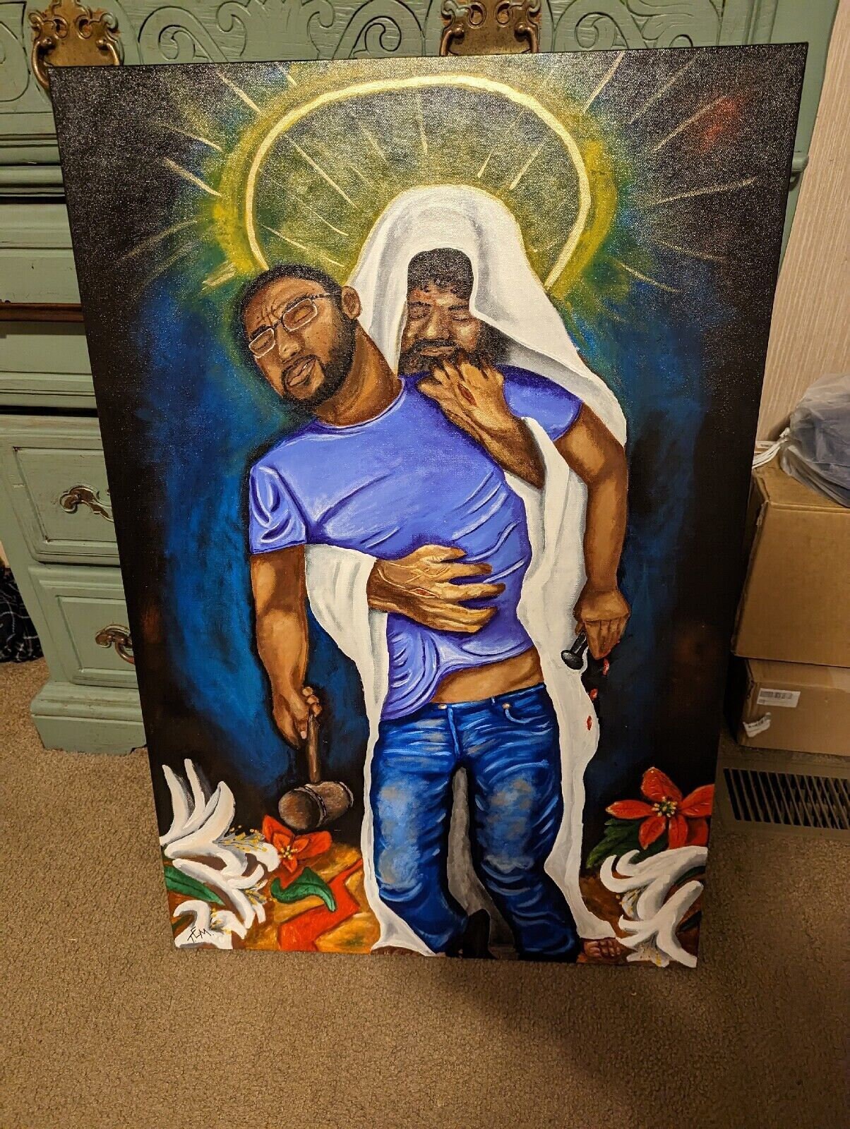 Grace of God Through Jesus Christ 36x24x2 Original Painting - Etsy