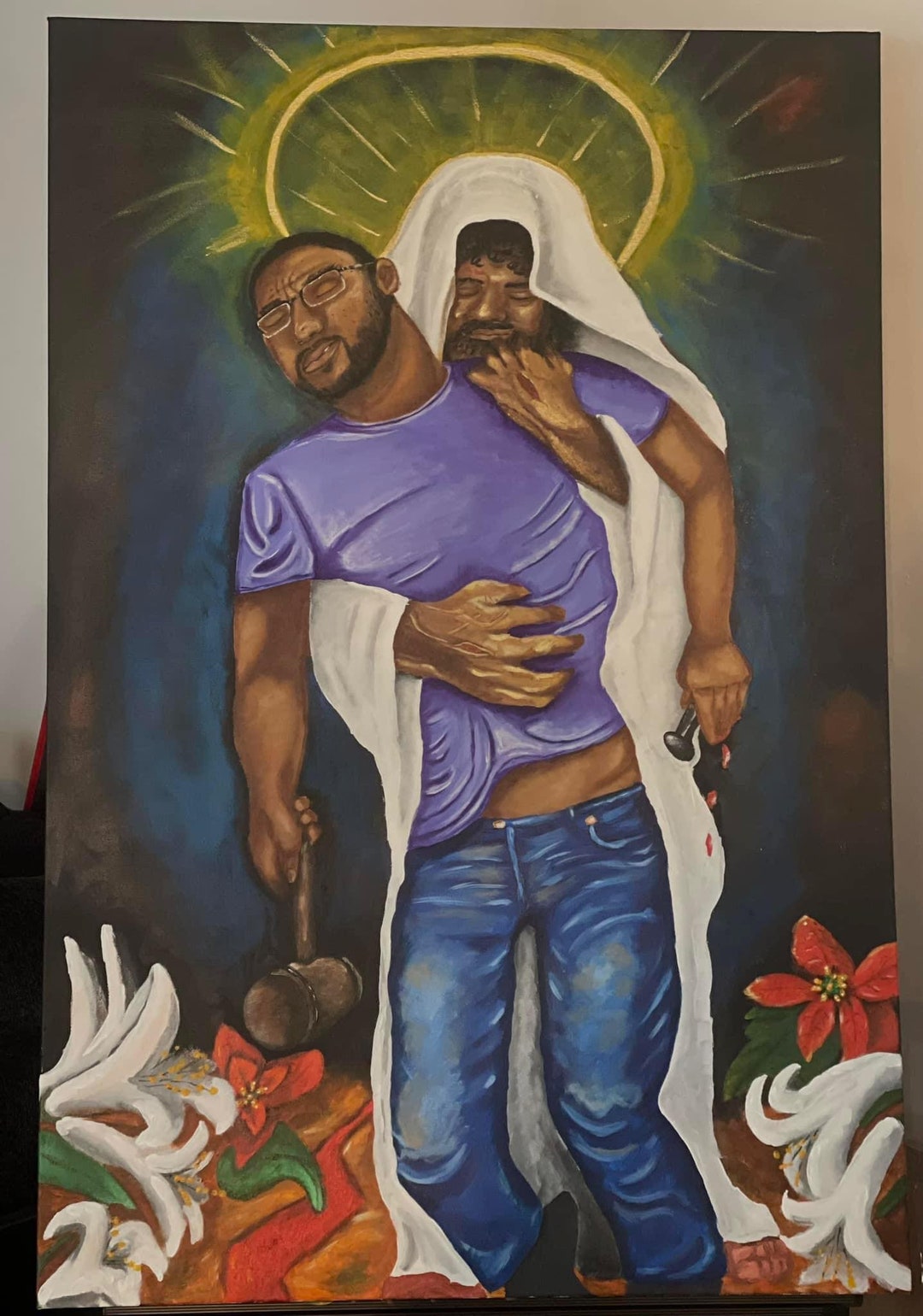 Grace of God Through Jesus Christ 36x24x2 Original Painting - Etsy