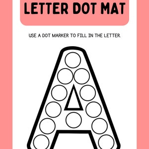 Colorful Playful Alphabet Dot Mat Worksheets - Etsy