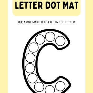 Colorful Playful Alphabet Dot Mat Worksheets - Etsy