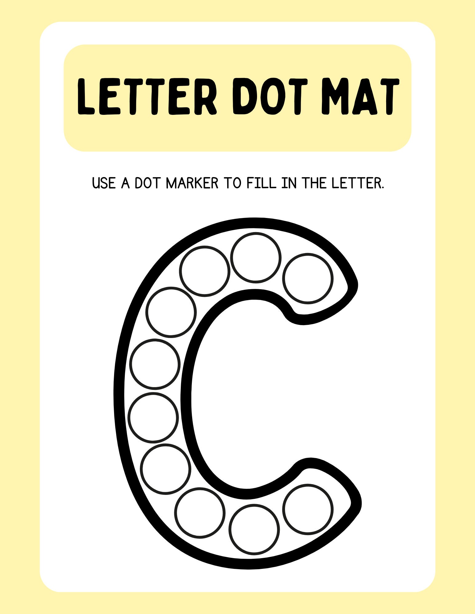 Colorful Playful Alphabet Dot Mat Worksheets - Etsy