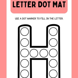 Colorful Playful Alphabet Dot Mat Worksheets - Etsy