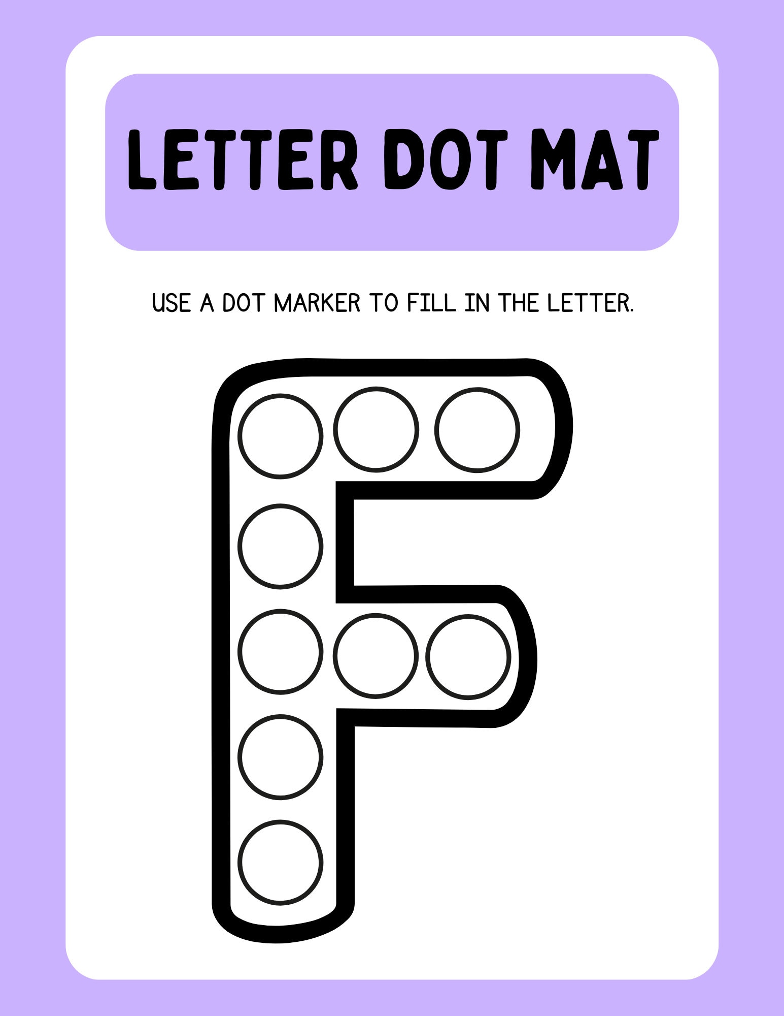 Colorful Playful Alphabet Dot Mat Worksheets - Etsy
