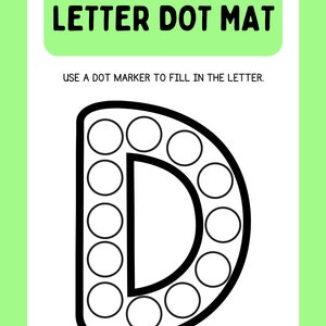 Colorful Playful Alphabet Dot Mat Worksheets - Etsy