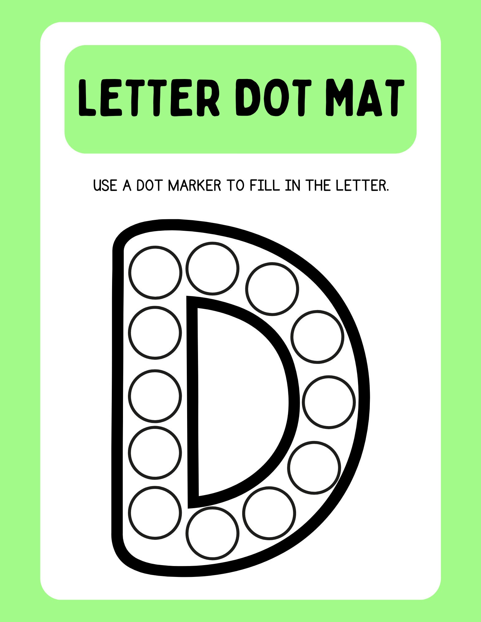 Colorful Playful Alphabet Dot Mat Worksheets - Etsy