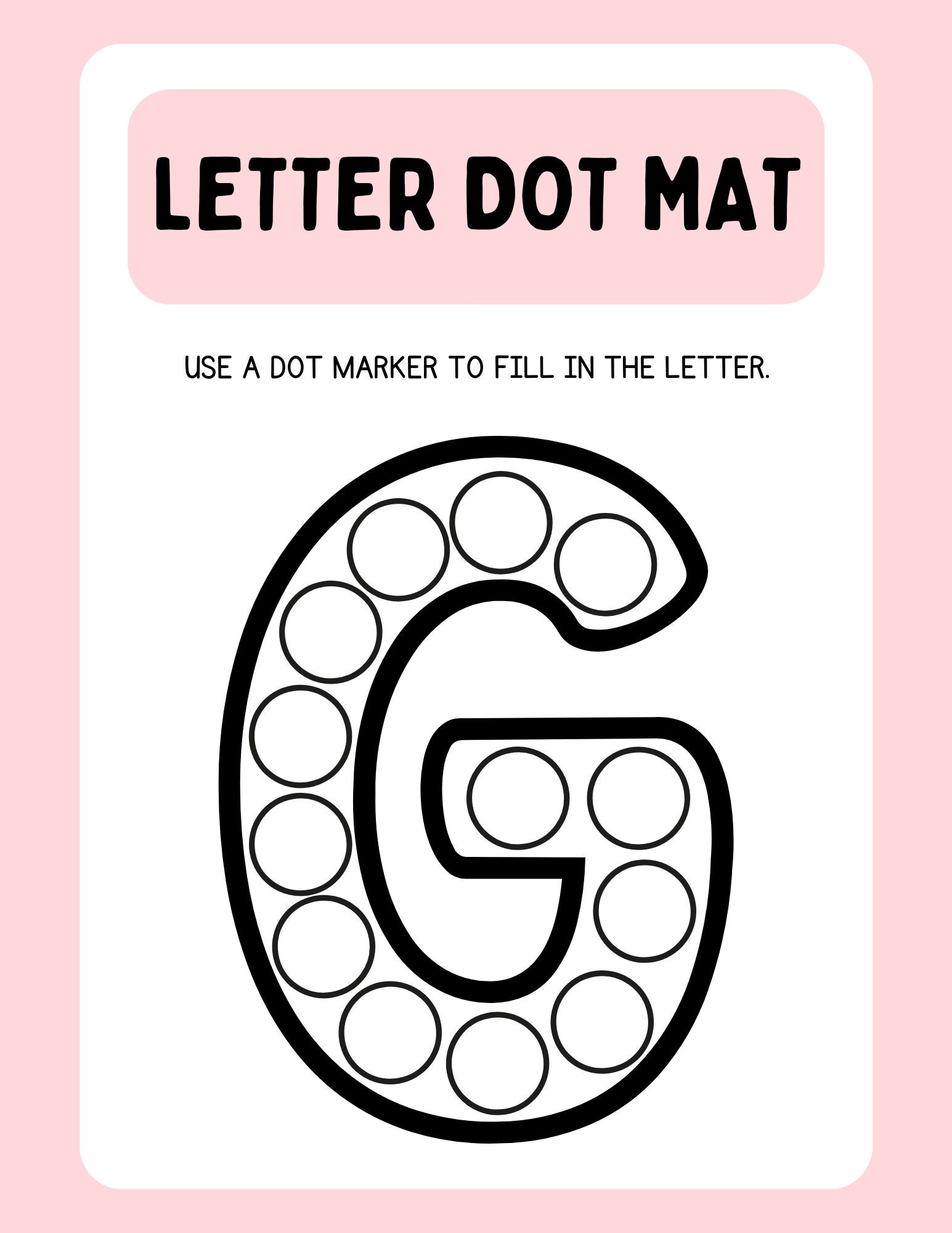 Colorful Playful Alphabet Dot Mat Worksheets - Etsy