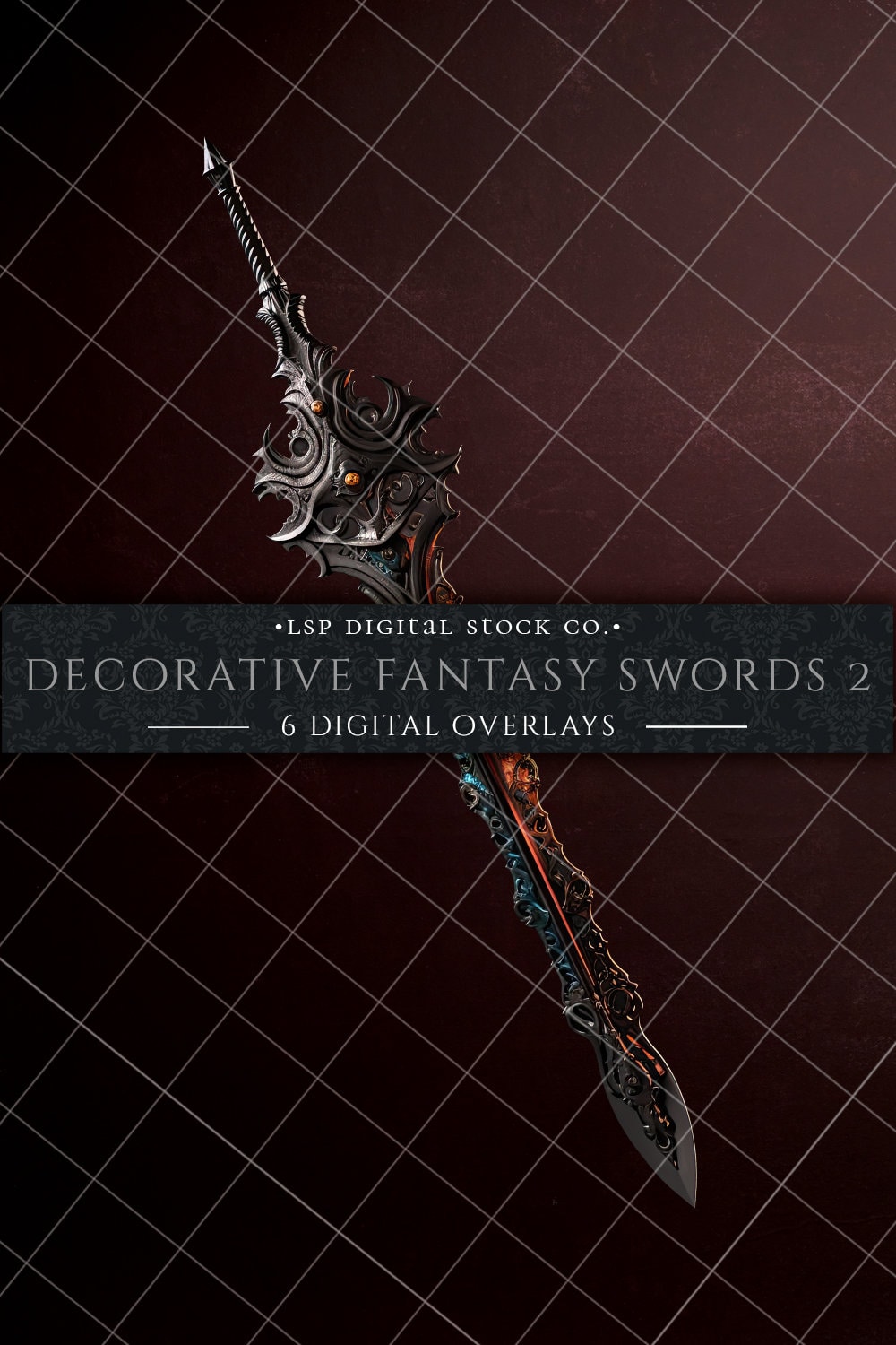 6 Decorative Fantasy Swords Photoshop Overlays - Etsy