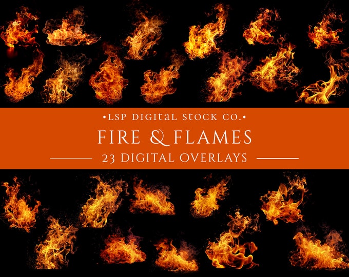 23 Fire & Flames Photoshop Overlays - Etsy