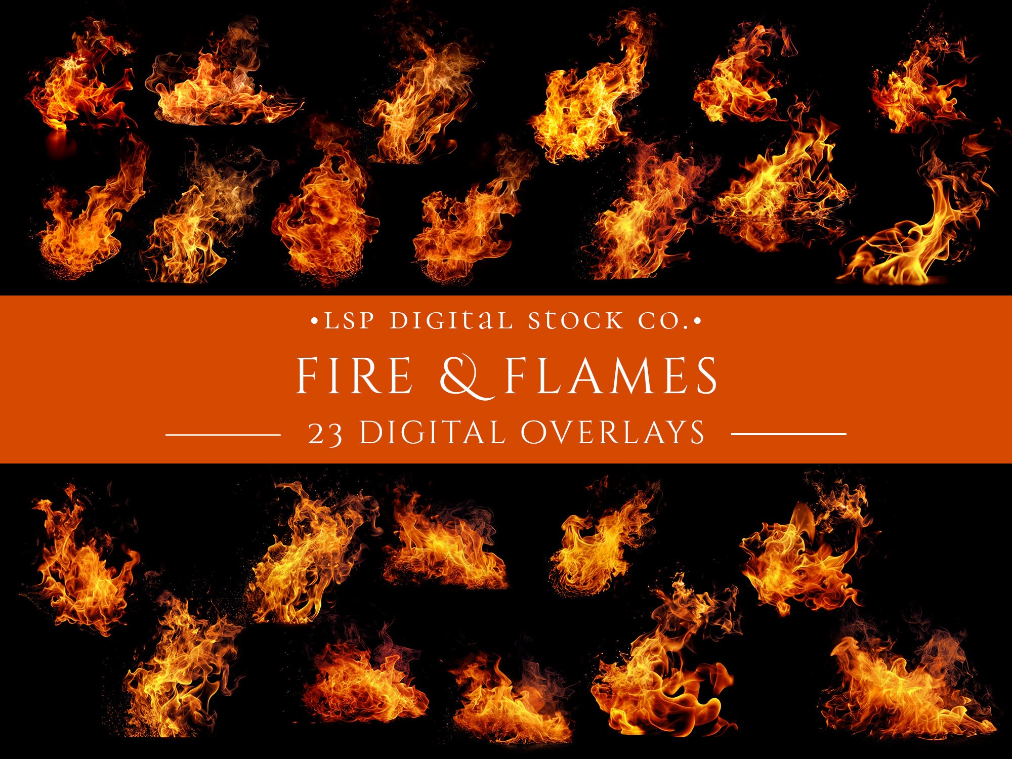 23 Fire & Flames Photoshop Overlays - Etsy