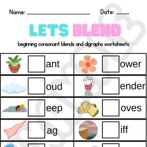 Beginning Consonant Blends - Etsy