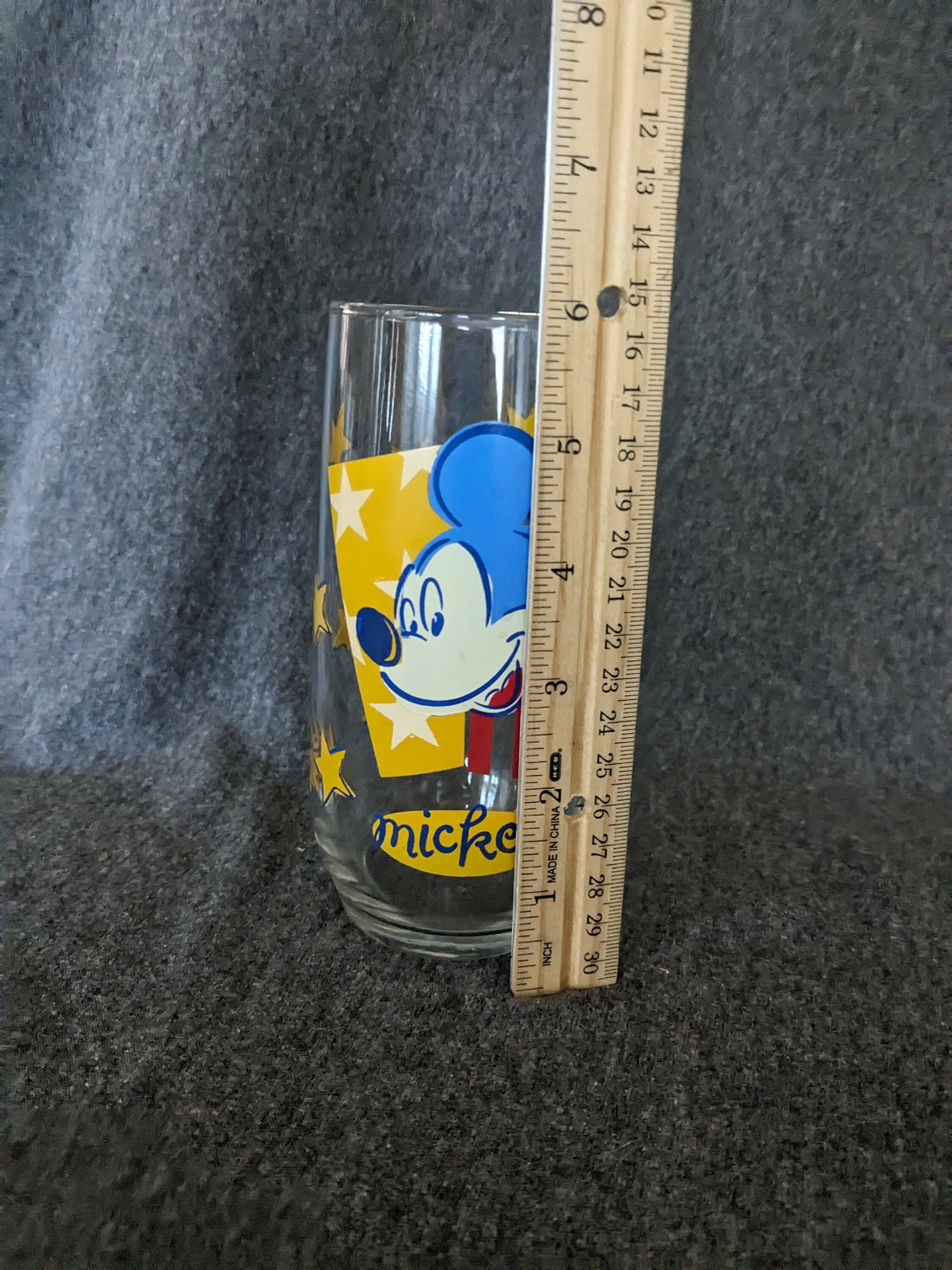 Vintage Mickey Mouse Drinking Glass Walt Disney Cup - Etsy