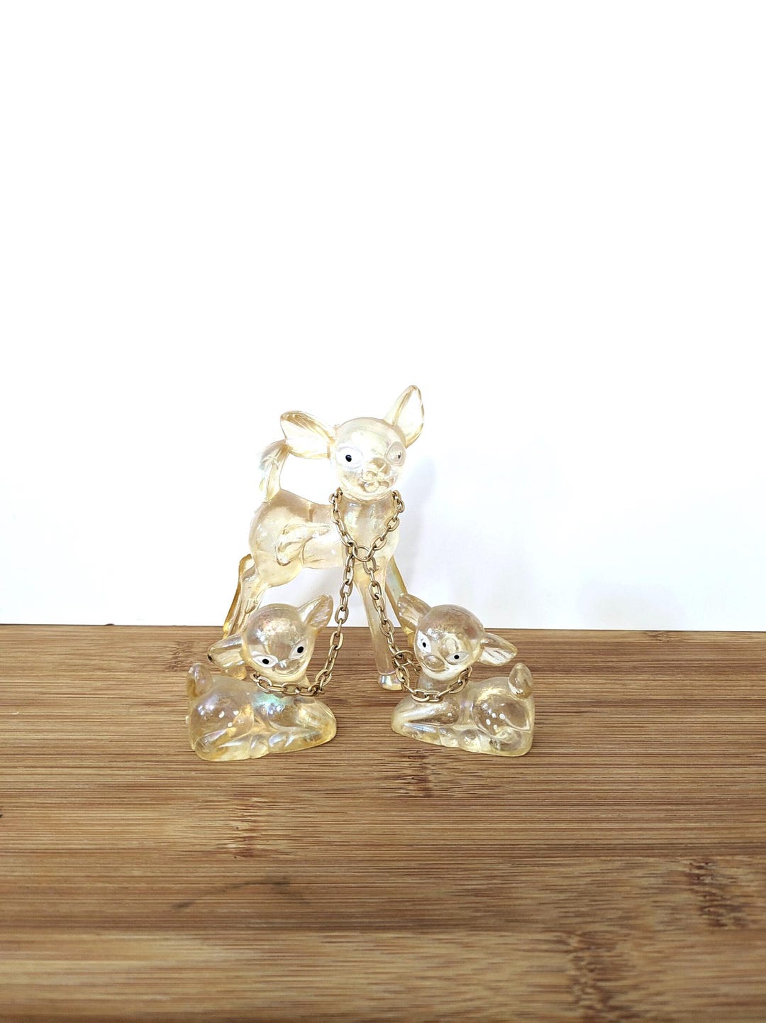 Vintage Christmas MCM Deer Chain Family Figurines Kitschy Figures ...