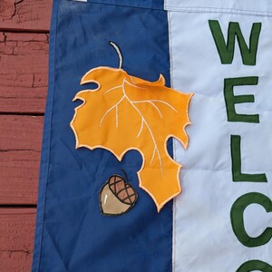 Large Fall Autumn Flag Welcome Banner Yard Garden Sign House Outside ...