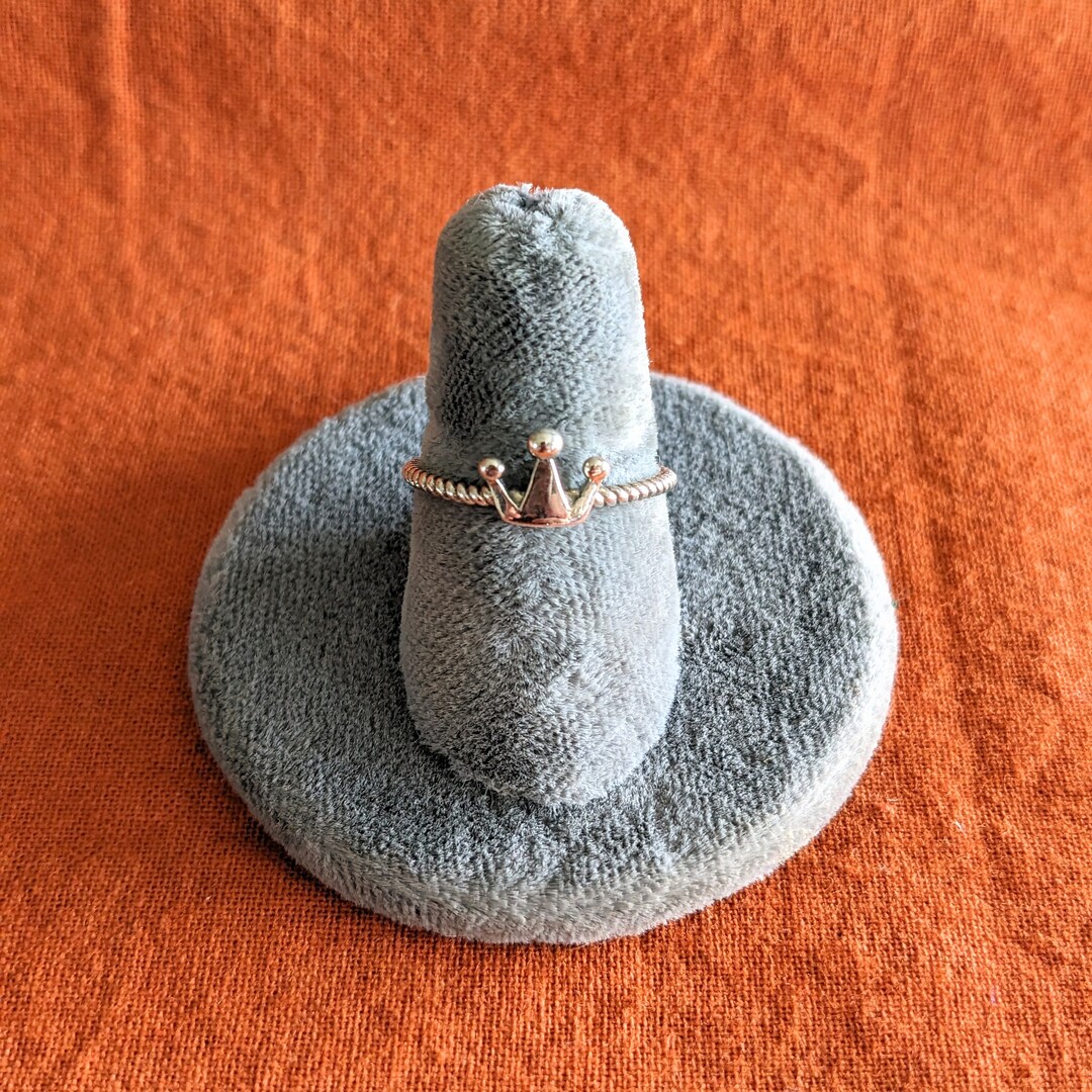 Sterling Silver Crown Ring King Queen Jester Hat - Etsy
