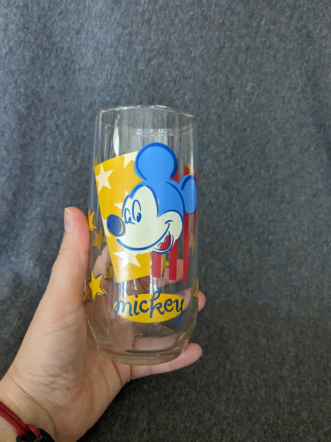 Vintage Mickey Mouse Drinking Glass Walt Disney Cup - Etsy