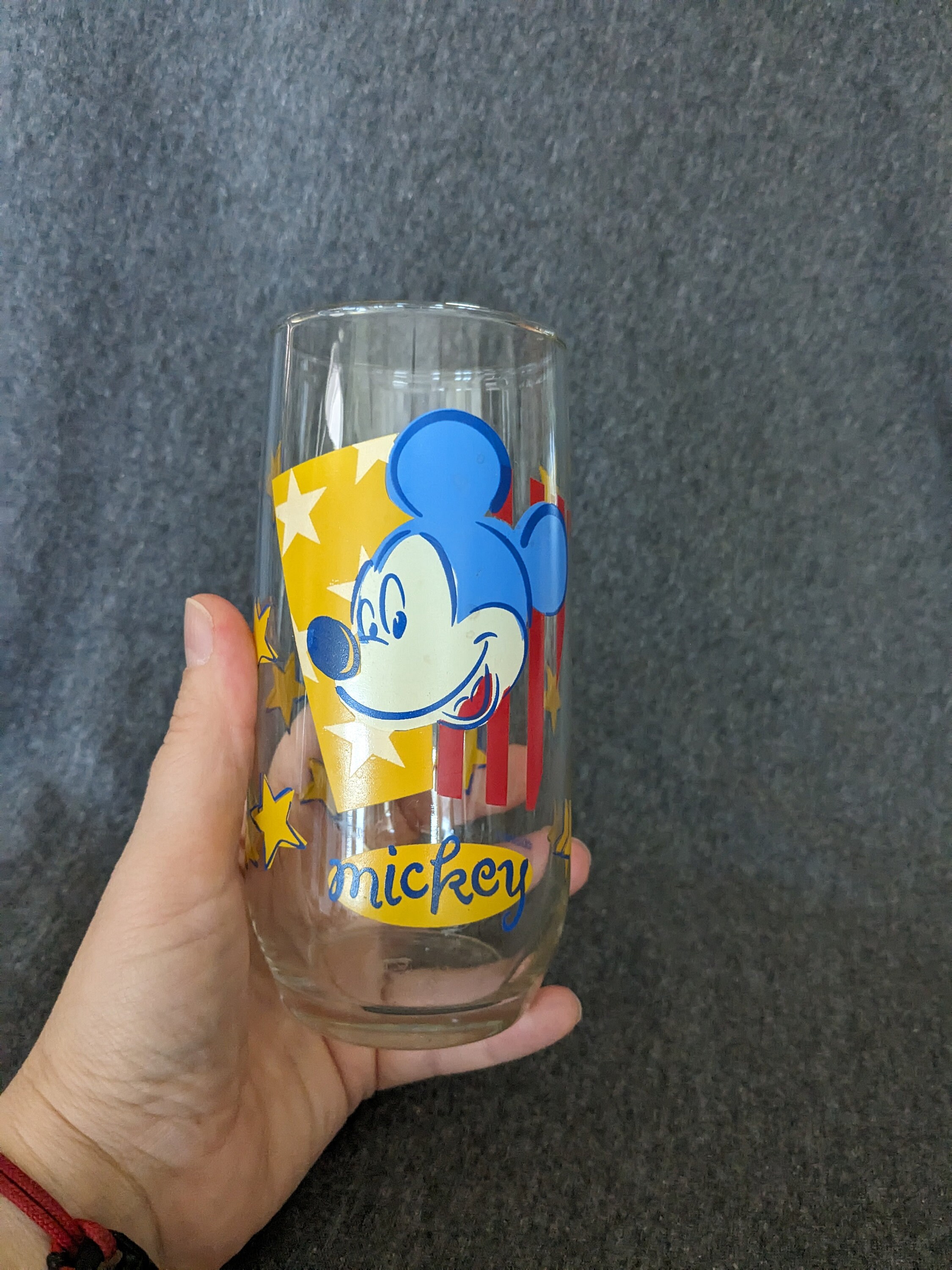 Vintage Mickey Mouse Drinking Glass Walt Disney Cup - Etsy