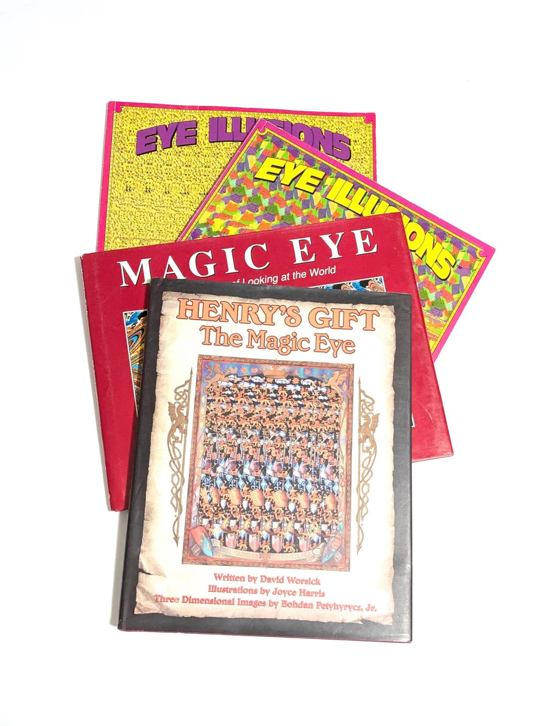 Vintage 90s Magic Eye Book Lot Henry's Gift Eye Illusions - Etsy