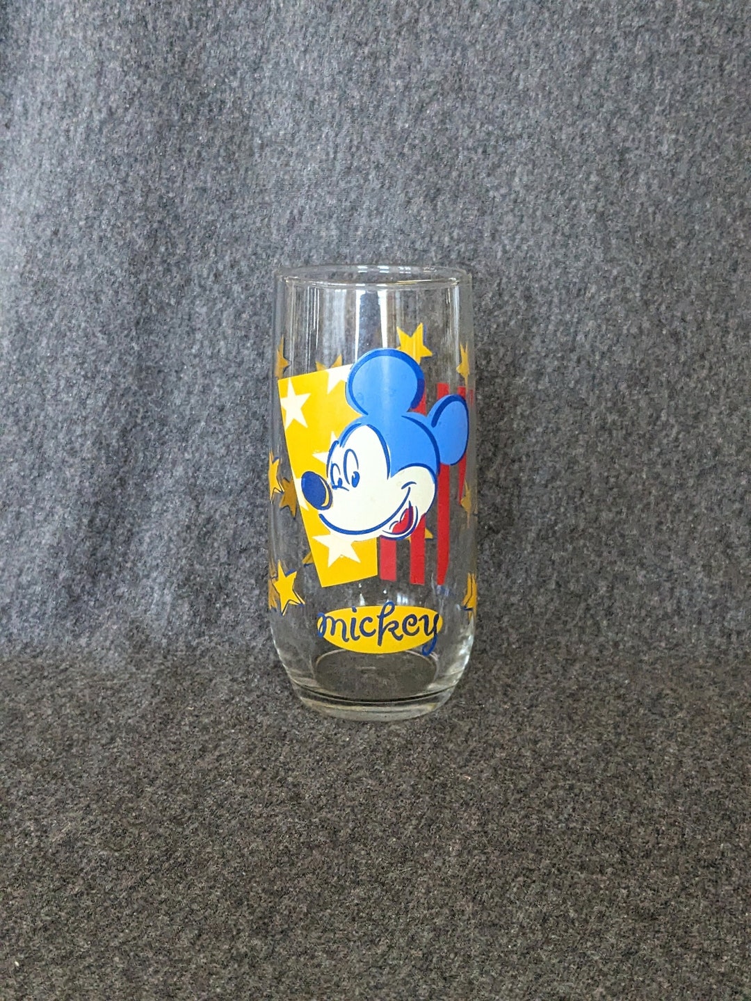 Vintage Mickey Mouse Drinking Glass Walt Disney Cup - Etsy