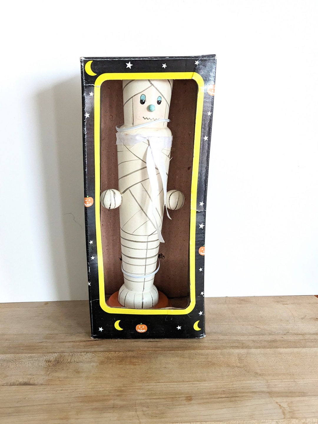 Vintage 1990s Mummy Halloween Candlestick Candle Holder Primitive Folk ...