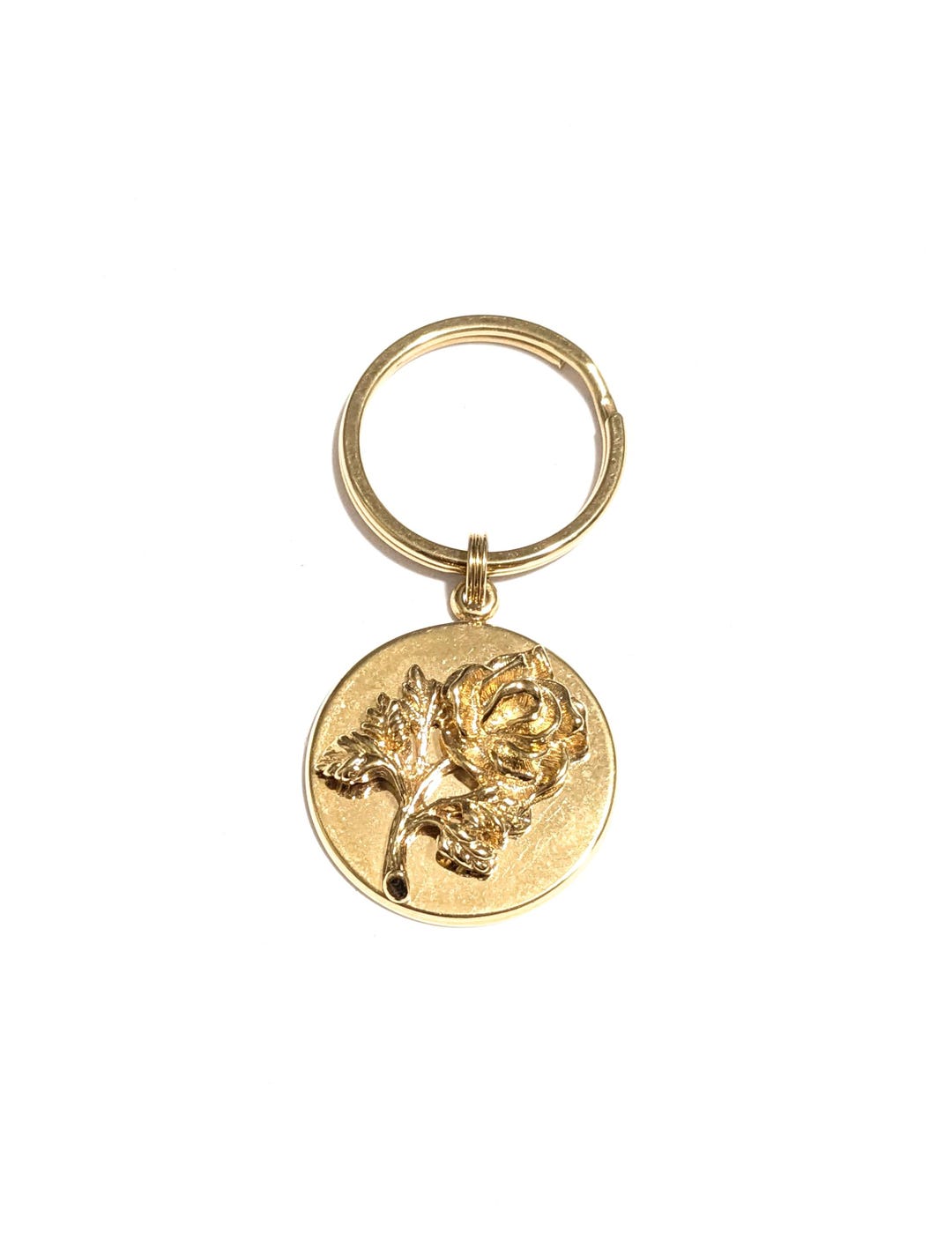 Vintage Avon Keychain Gold Tone Rose 1886-1986 Key Chain Ring - Etsy