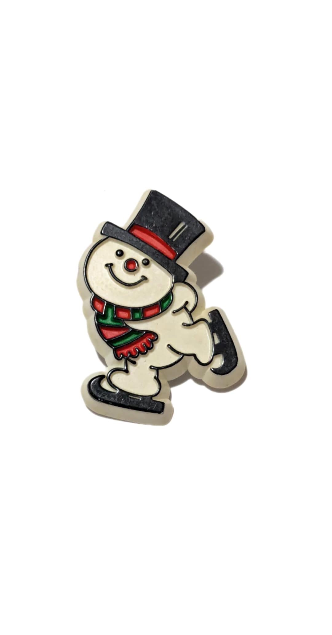 Vintage Hallmark Christmas Pin Snowman Frosty Ice Skating Brooch - Etsy