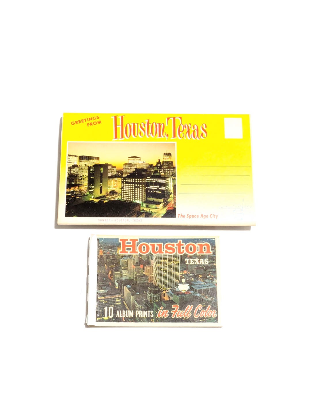 Vintage Houston Texas Postcard Book Booklet Lot Color Photos Astrodome ...