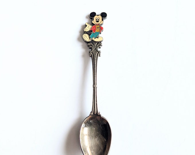 Vintage Mickey Mouse Spoon Enamel Walt Disney Monogram Products Made in ...