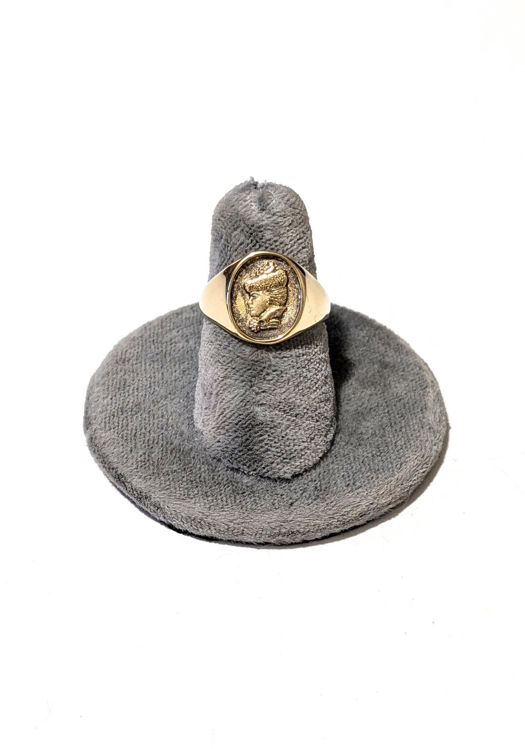 Vintage Avon 18k HGE Ring Victorian Lady Signet Woman Silhouette Cameo ...