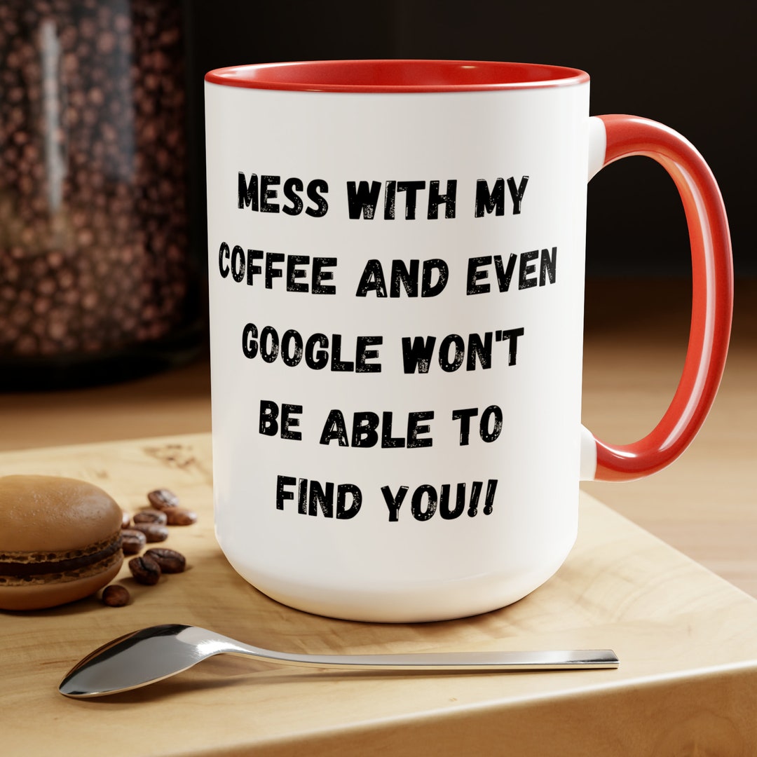 Comedic Warning Coffee Mug Unique Protective Cup Two-tone Coffee Mugs ...