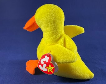 Quackers Beanie Baby Duck Yellow Duck Plush Vintage Plush Stuffed ...