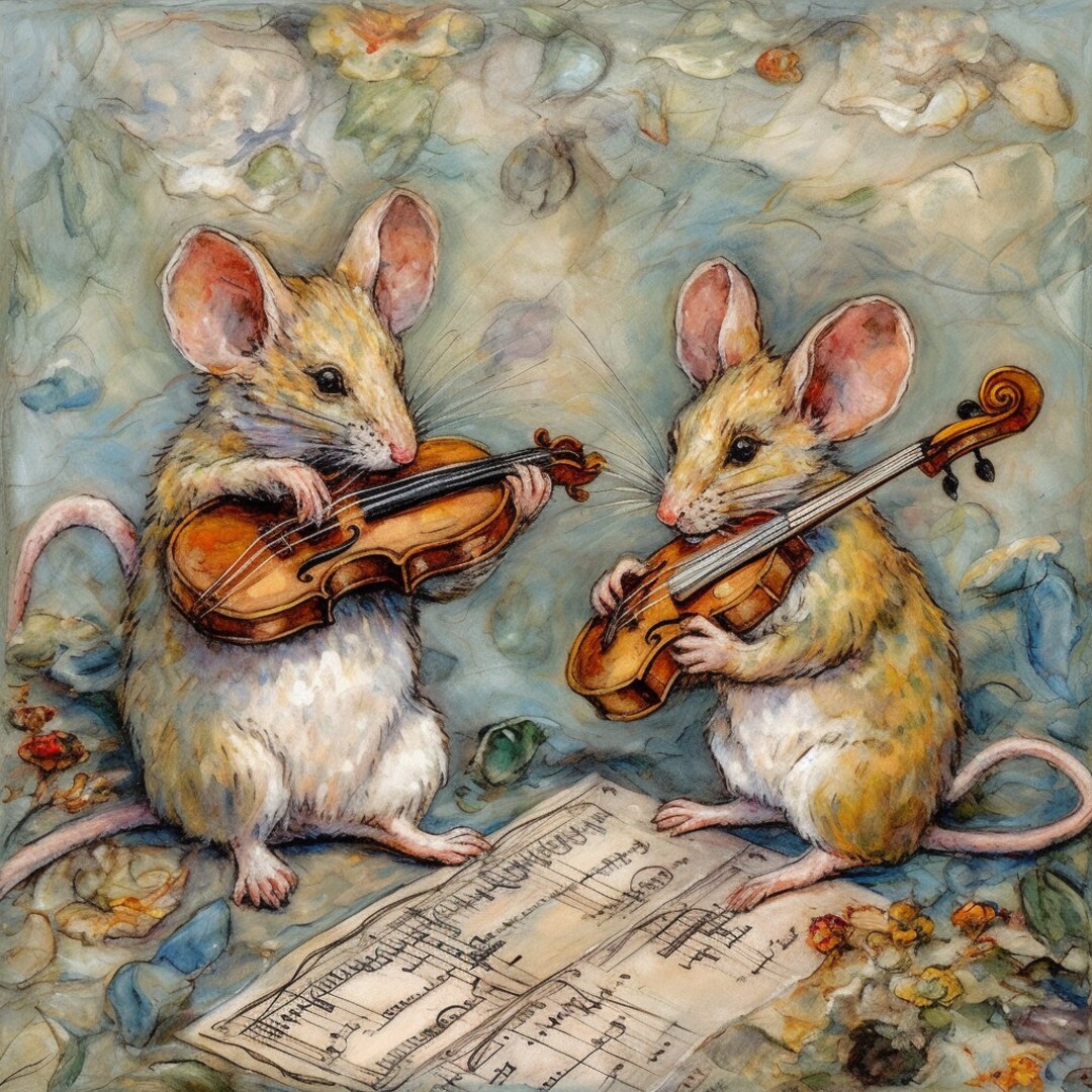 Mice Themed Digital Paper - Etsy