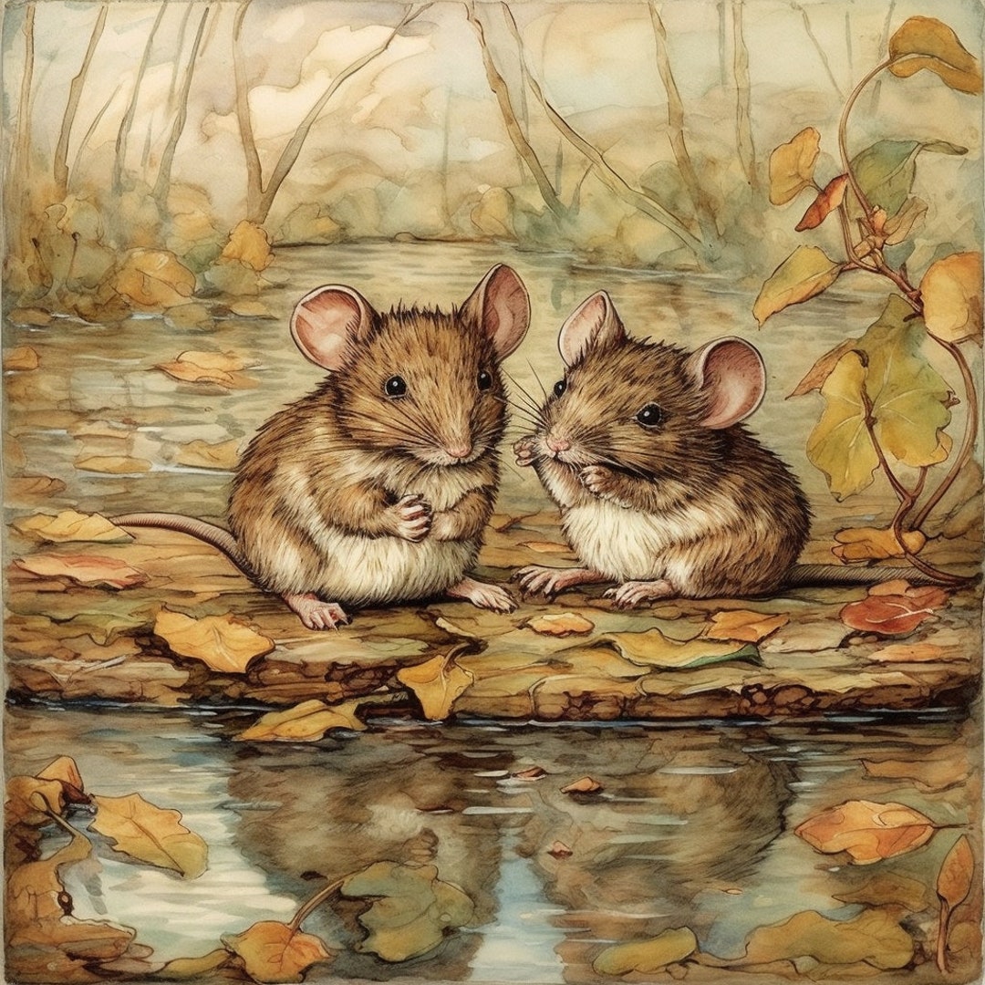 Mice Design Printable Paper Download - Etsy