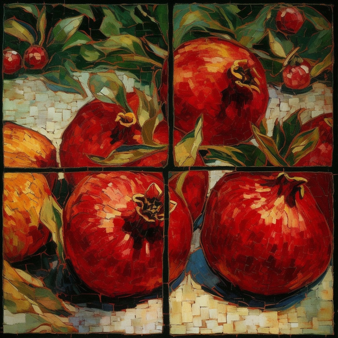 Pomegranate Design Printable Paper - Etsy