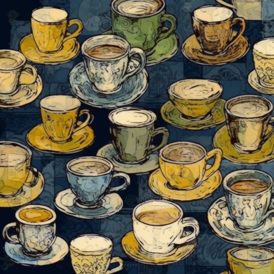 Coffee Themed Printable Paper - Etsy