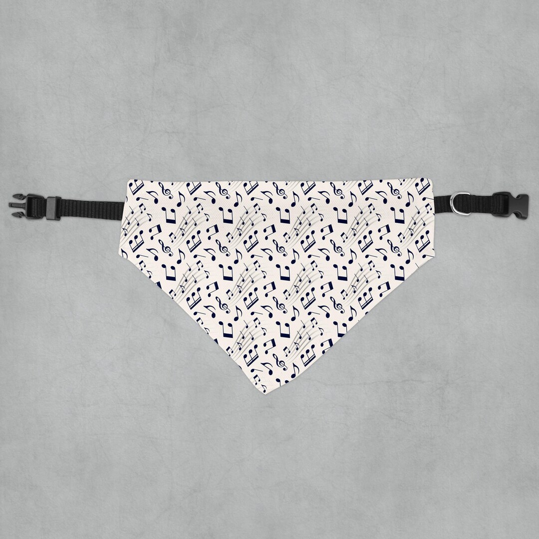 Musical Notes Clip-on Pet Bandana - Festive Dog Neckwear for ...