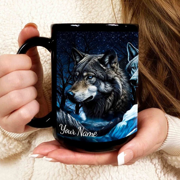 Wolf Coffee Mug - Etsy