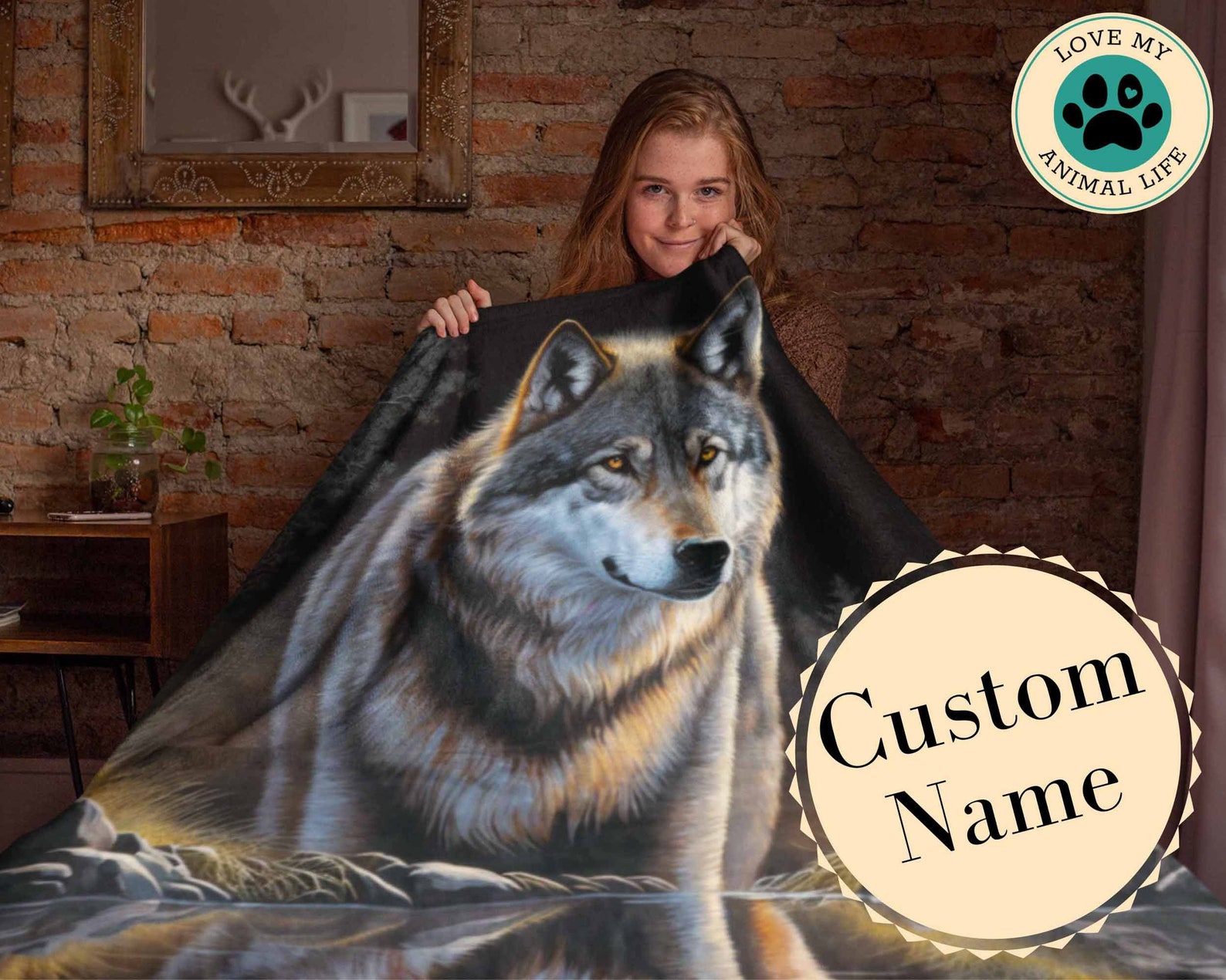Wolf Blanket, Lap Blankets Personalized, Teenage Boy Gifts, Teenage ...
