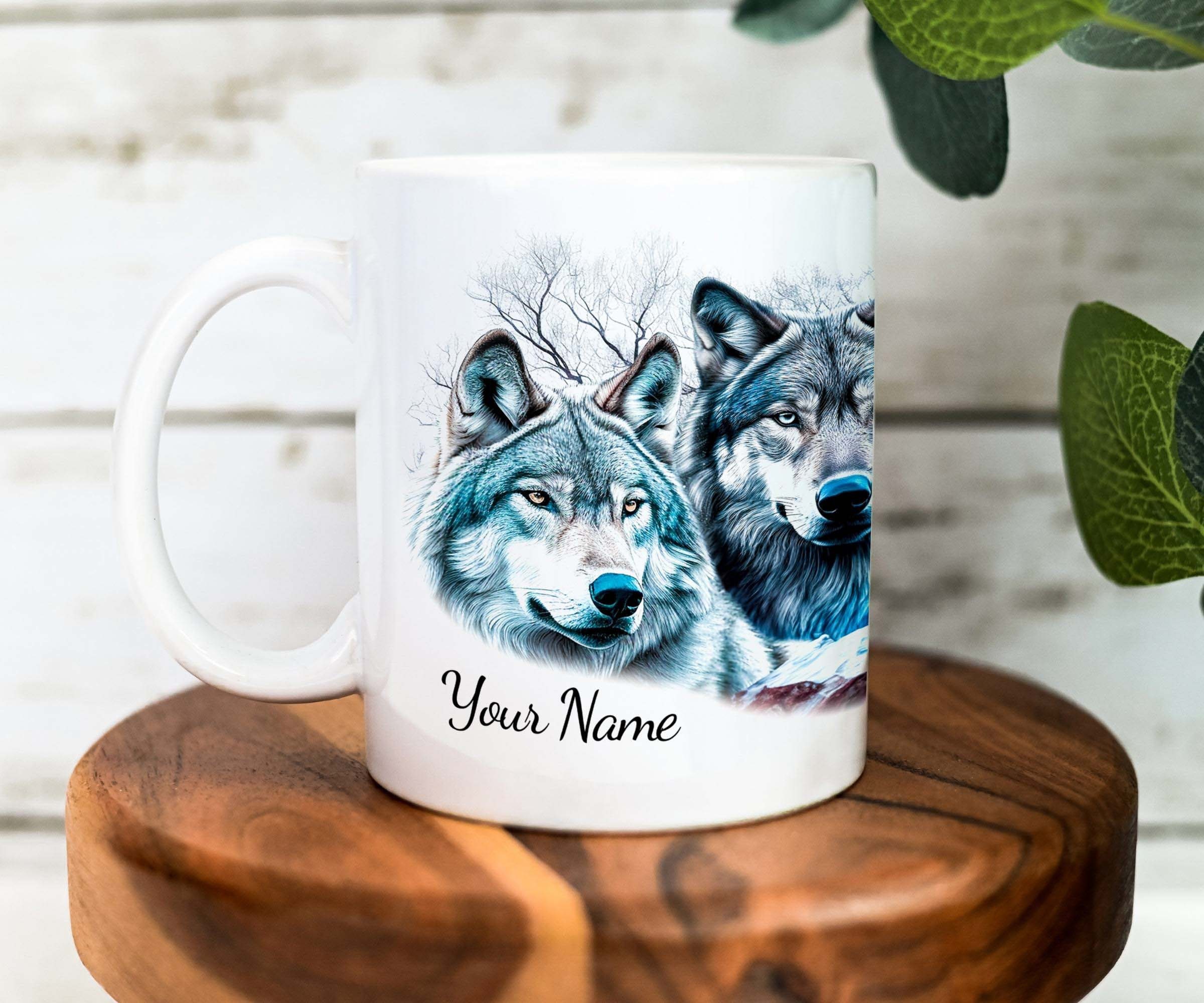 White Wolf Mug Wolf Coffee Cup Wolf Gift for Men Wolf Gift - Etsy