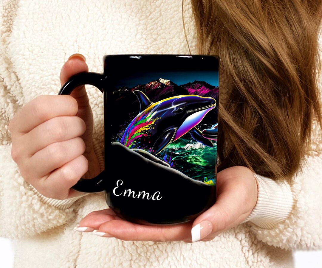Whale Mugs, Whale Mug Personalized, Whales Mugs, Orca Whale Gift for ...