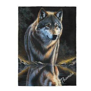 Wolf Blanket, Lap Blankets Personalized, Teenage Boy Gifts, Teenage ...