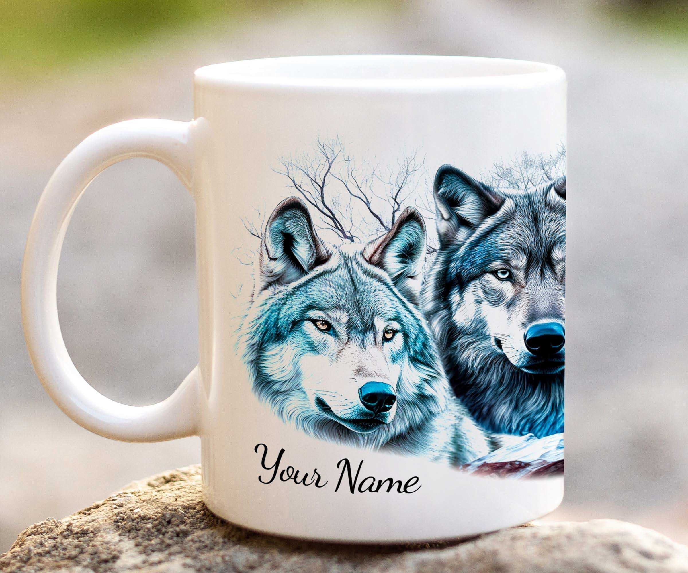 White Wolf Mug Wolf Coffee Cup Wolf Gift for Men Wolf Gift - Etsy