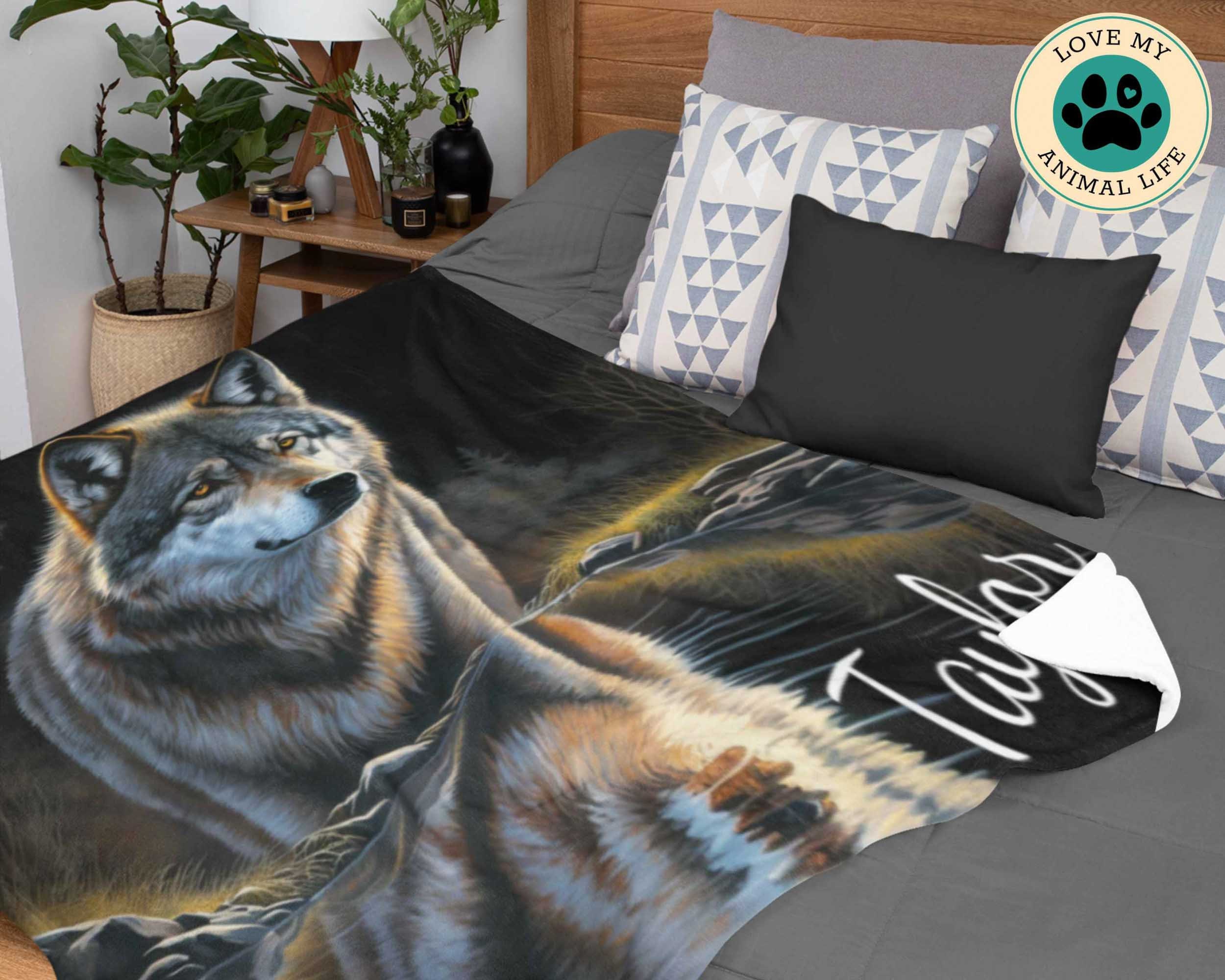 Wolf Blanket, Lap Blankets Personalized, Teenage Boy Gifts, Teenage ...