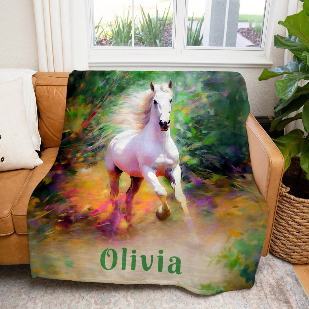 Horse Gifts for Girl, Horse Blanket, Horse Lover Gift for Girls ...