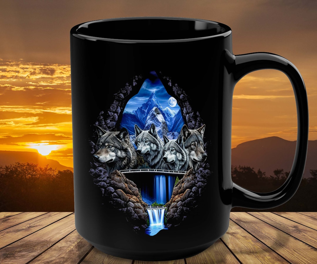 Wolf Mugs, Wolf Gifts for Men, Wolves Gifts, Wolf Coffee Cup, Wolf Gift ...